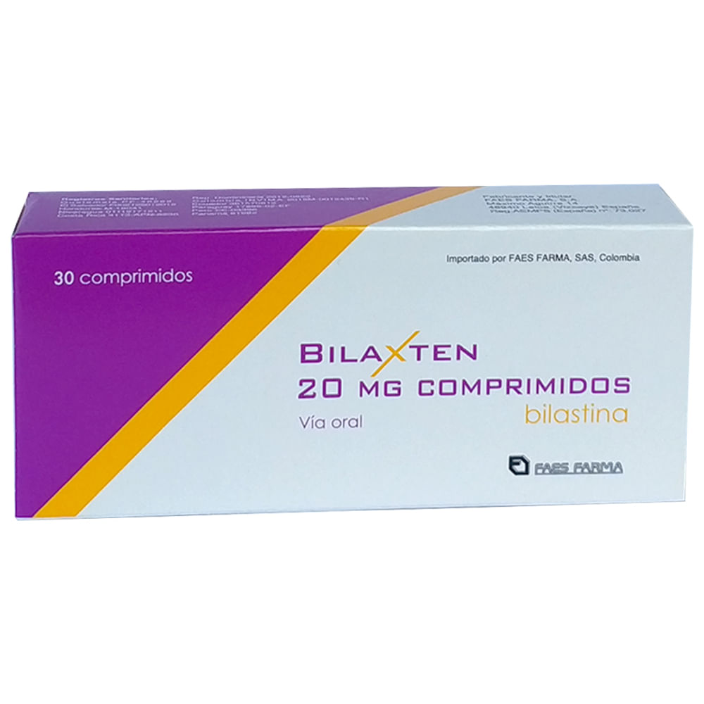 BILAXTEN 20 MG I DERMATOLÓGICA